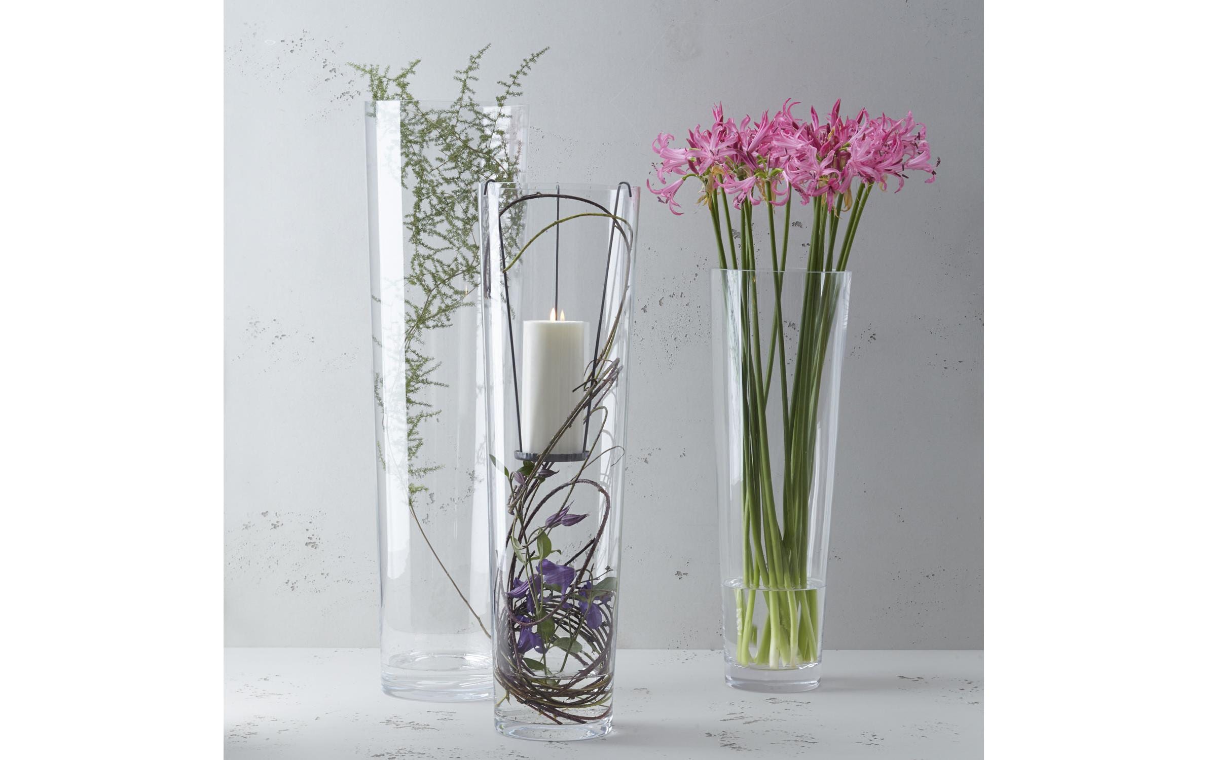 Leonardo Vase 70 cm Transparent – Glasdeko