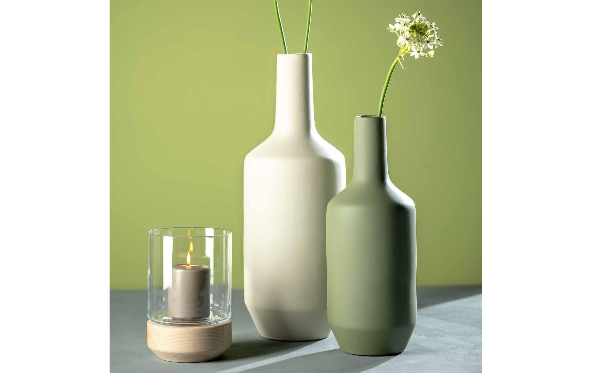 Leonardo Vase Milano 40 cm, Grün – Glasdeko